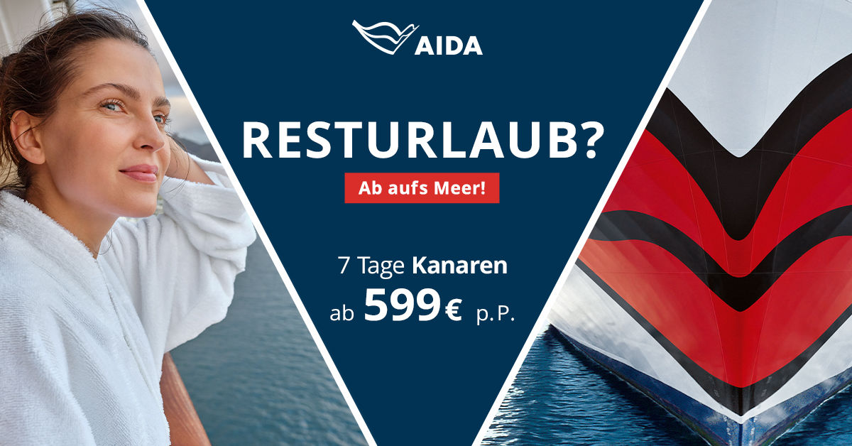Resturlaub? Jetzt mit AIDA „ab aufs Meer“ (Last Minute) » Cruisify.de