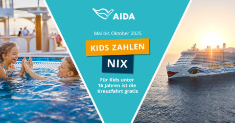 AIDA Cruises mit neuer Familien-Aktion: Kinder reisen gratis im Sommer ...